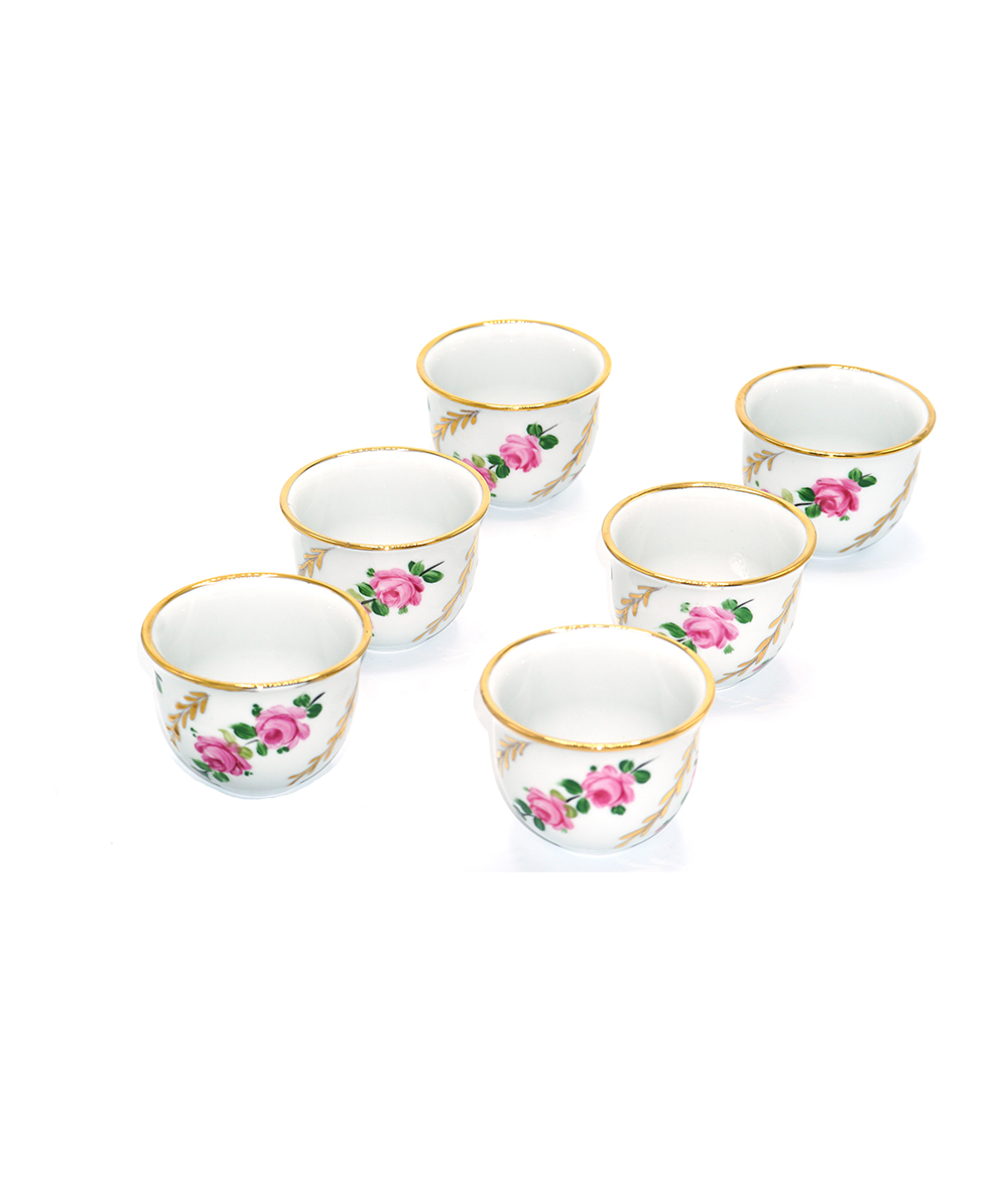 Pink Flower Arabic Cups | Haya House