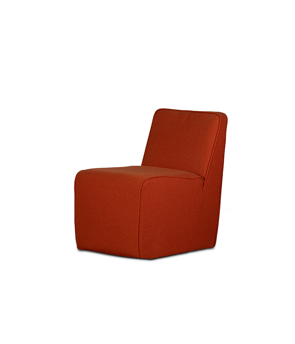 Orange Felt - Tip Chair without feet | Haya House